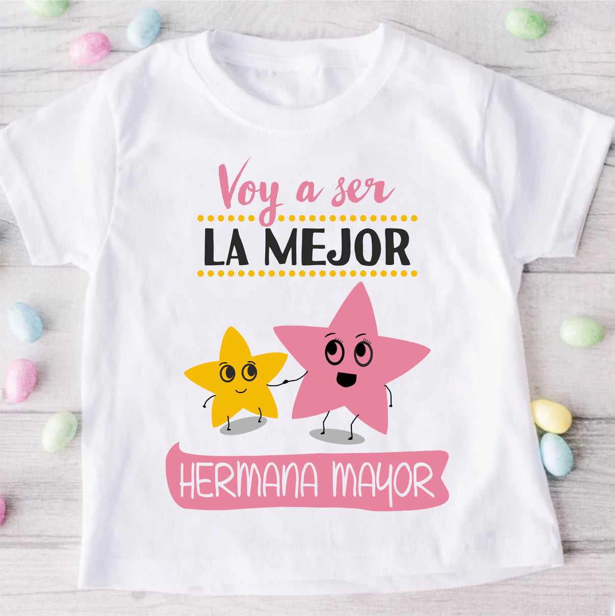 Camiseta para niña voy a ser la mejor hermana mayor – ilofamilyclothes